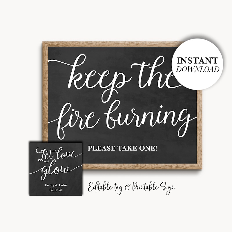 Keep the Love Burning Sign - Etsy
