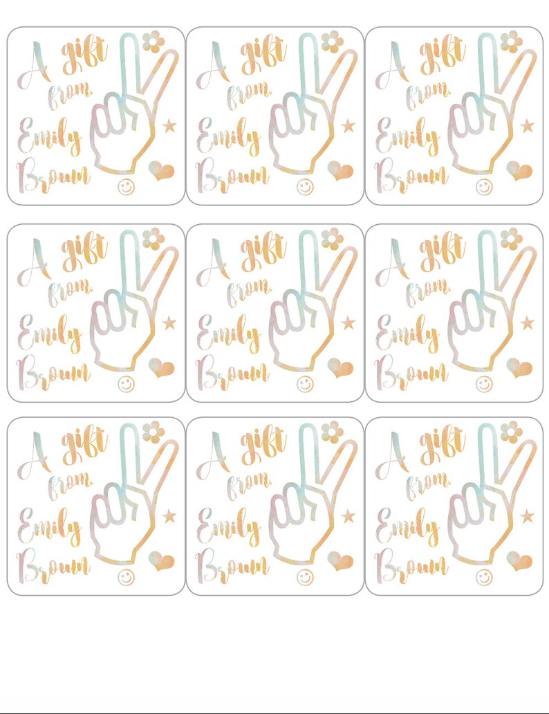 Personalized Gift Stickers for Kids Kids Gift Labels Printed - Etsy