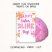 Slime Valentine, Printable Slime Valentine Card or Tag, Printable ...