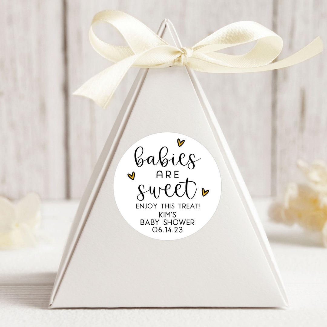 Babies Are Sweet, Baby Shower Favor Stickers, Baby Girl, Boy or Gender ...