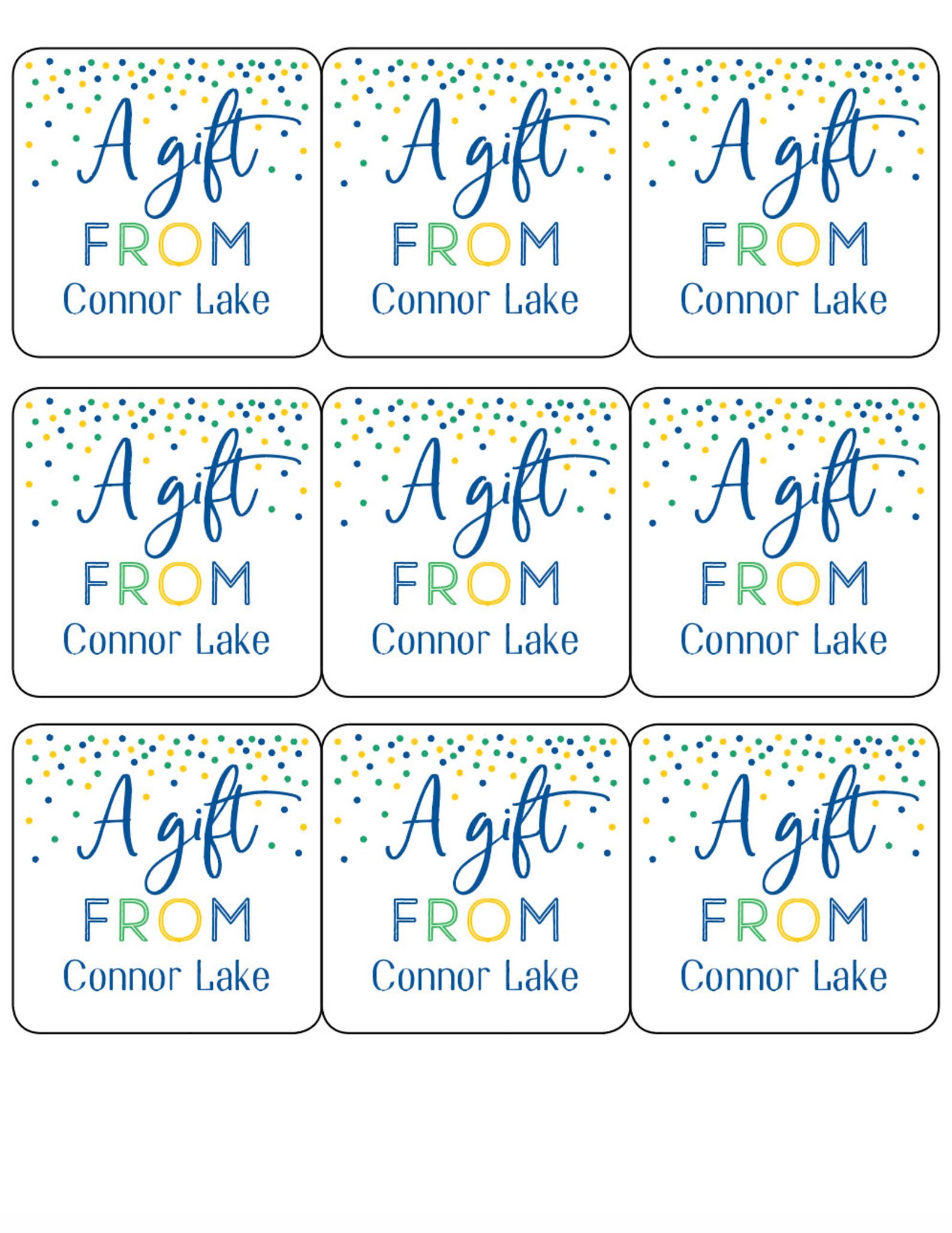 Boys Gift Tags Kids Gift Labels Printed Birthday Stickers - Etsy