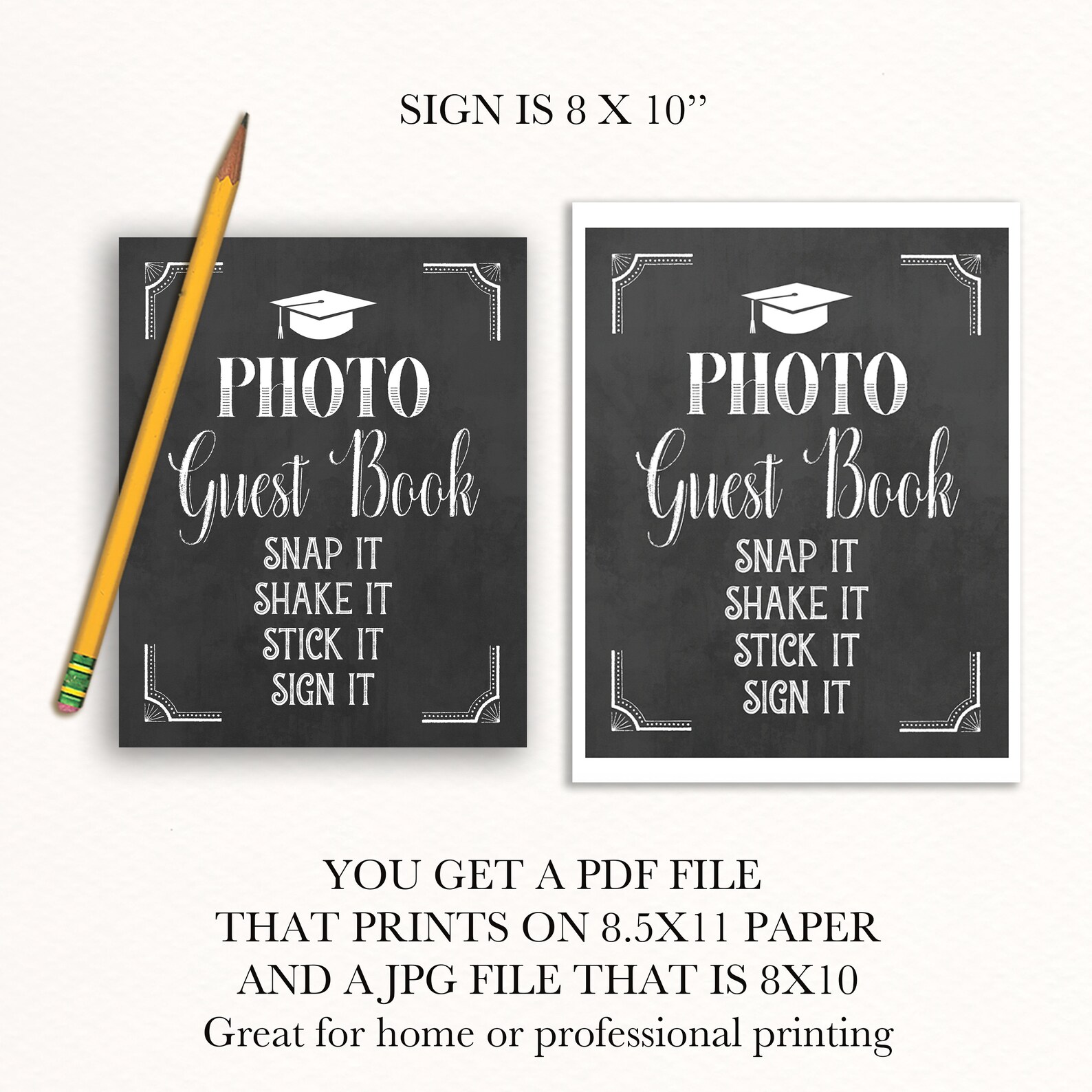 Graduation Photo Guest Book Graduation Guest Book Sign - Etsy