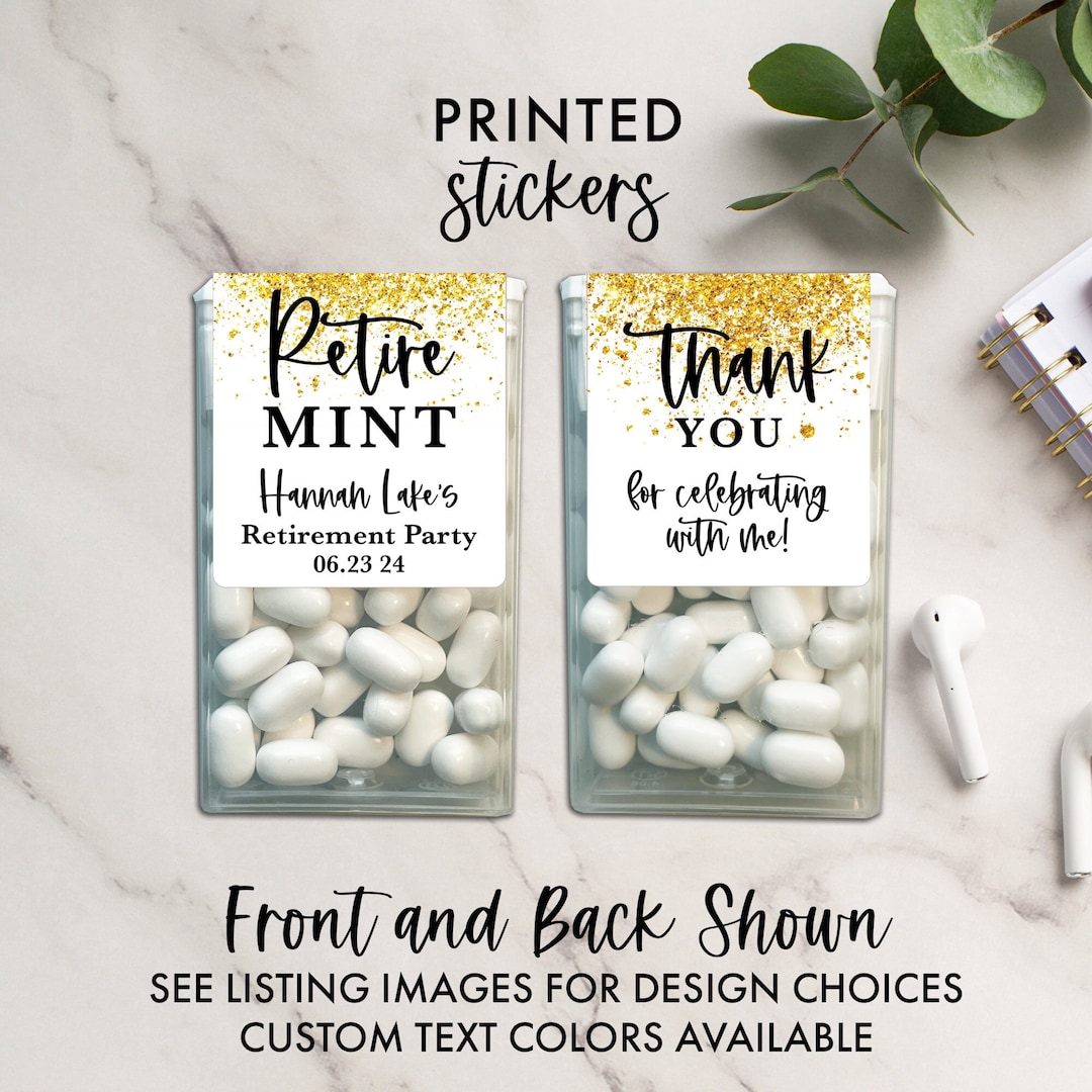 Retirement Favors, Mint Favor Labels, Mint Favor Labels, Retirement ...