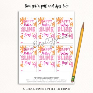 Slime Valentine, Printable Slime Valentine Card or Tag, Printable ...
