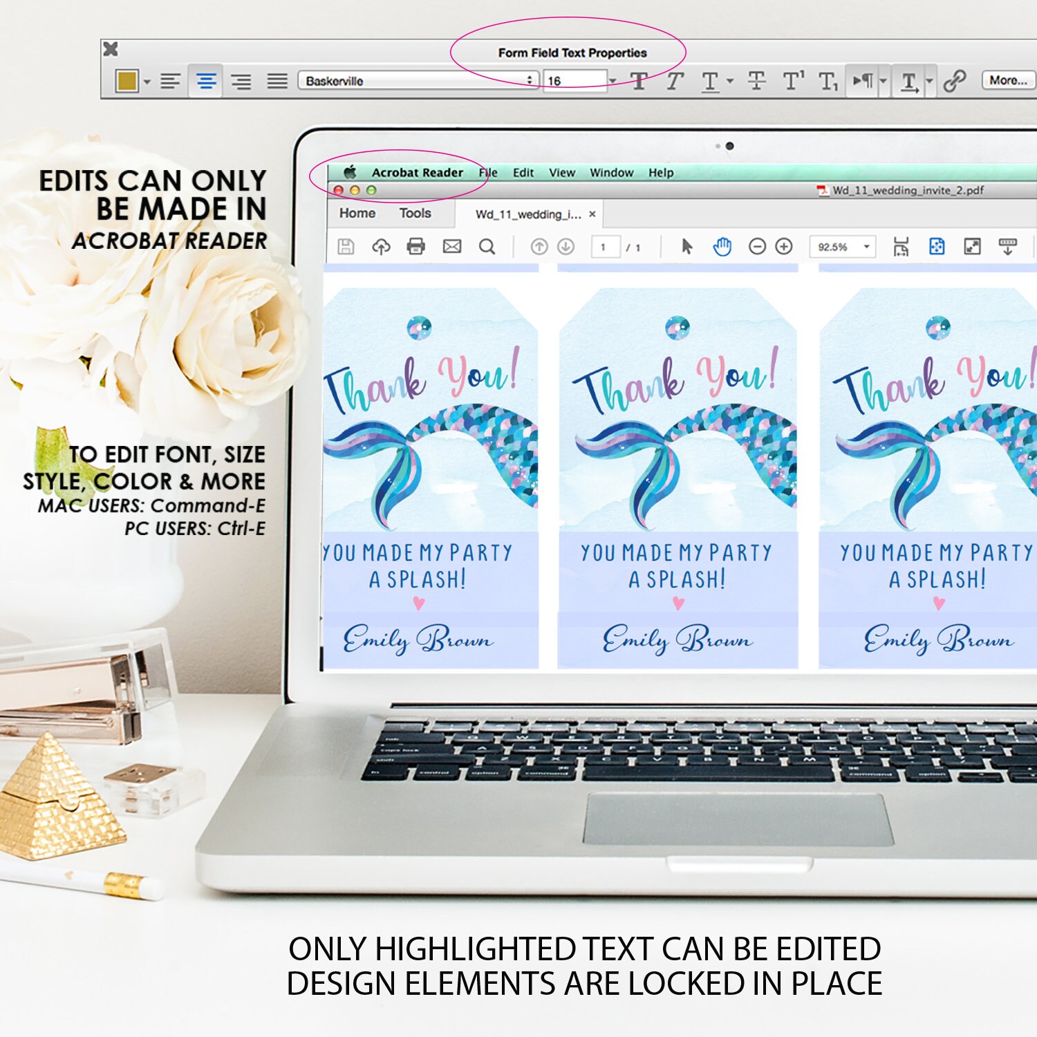 Mermaid Party Favors Mermaid Birthday Party Printable Favor - Etsy