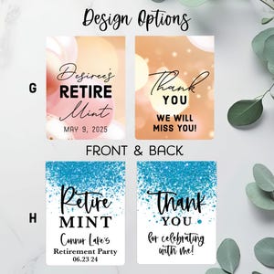 Retirement Favors, Mint Favor Labels, Mint Favor Labels, Retirement ...