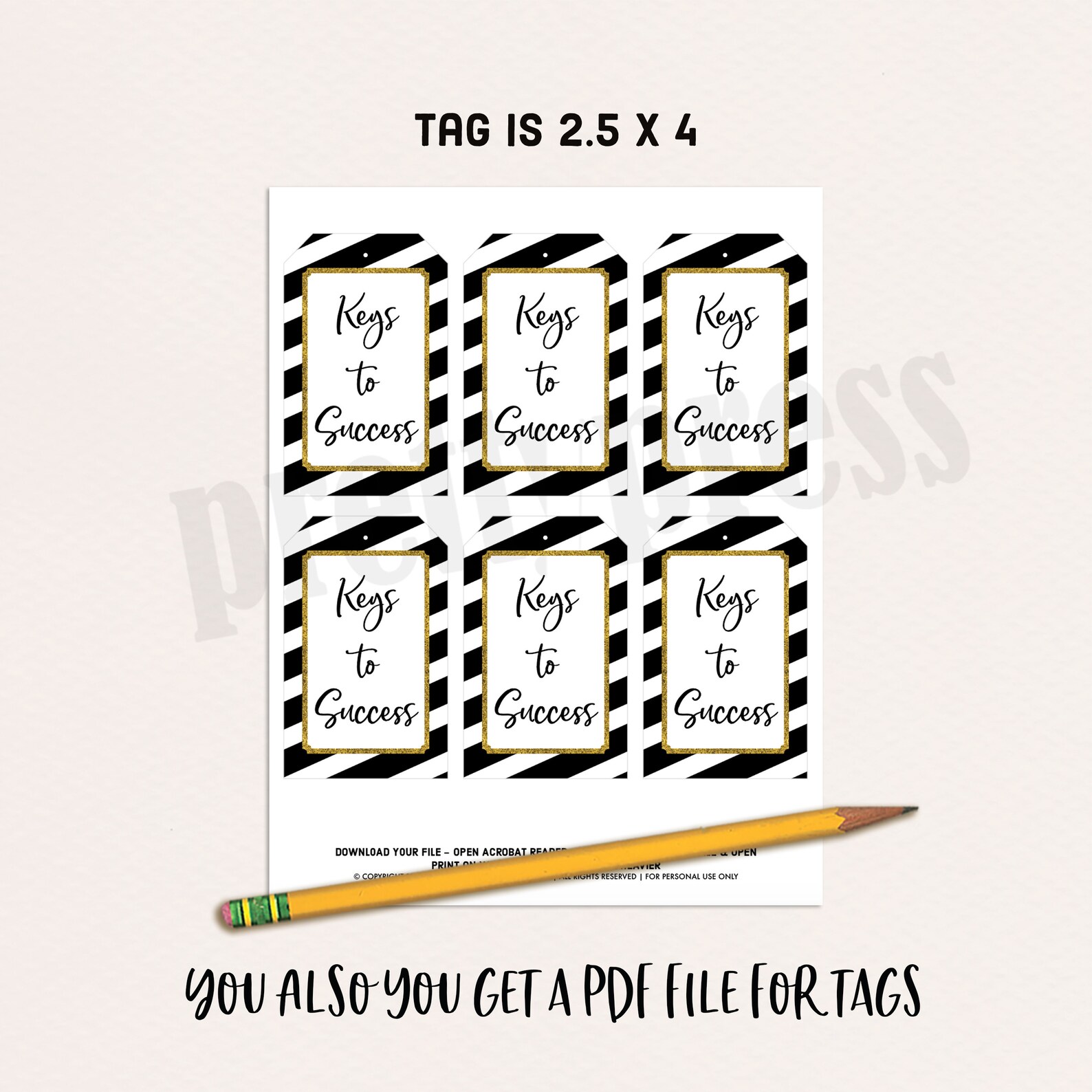 Keys to Success, Graduation Party Decor, Keys to Success Sign and Tags ...