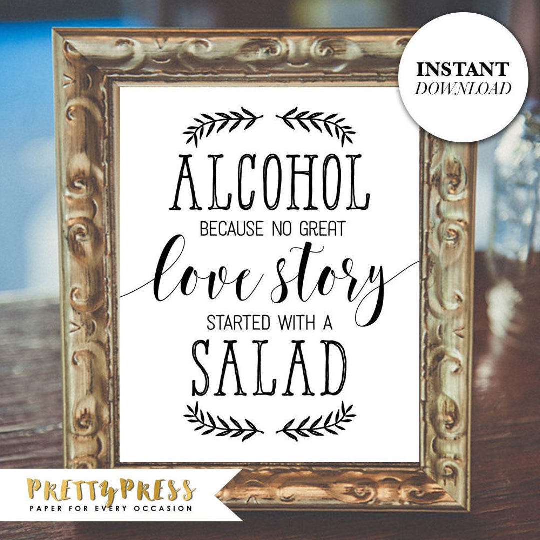 Wedding Signs Printable, Funny Wedding Signs, 8x10 Instant Download ...