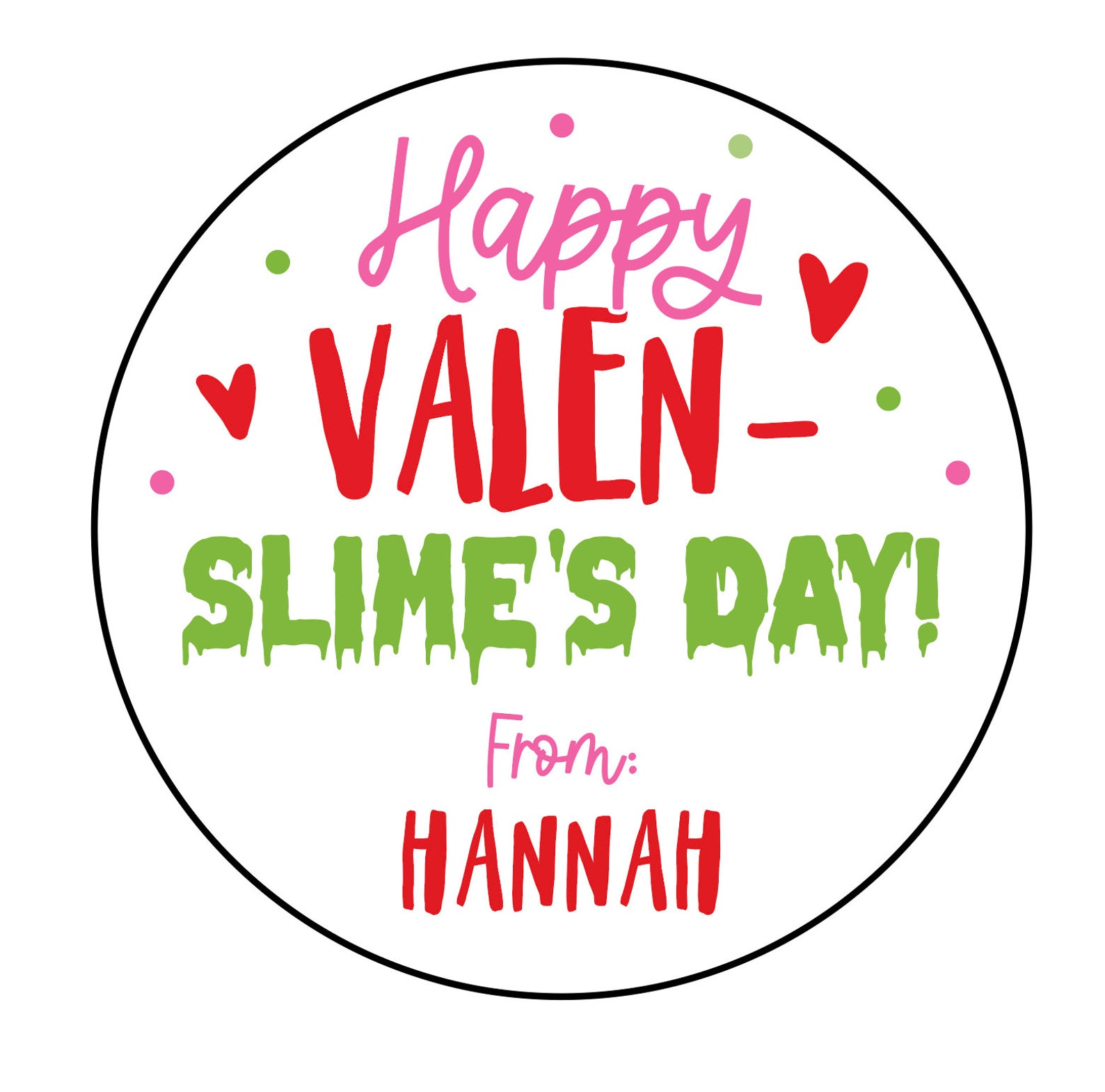 Slime Valentine, Slime Stickers, Kids Valentine Stickers, Valentine ...