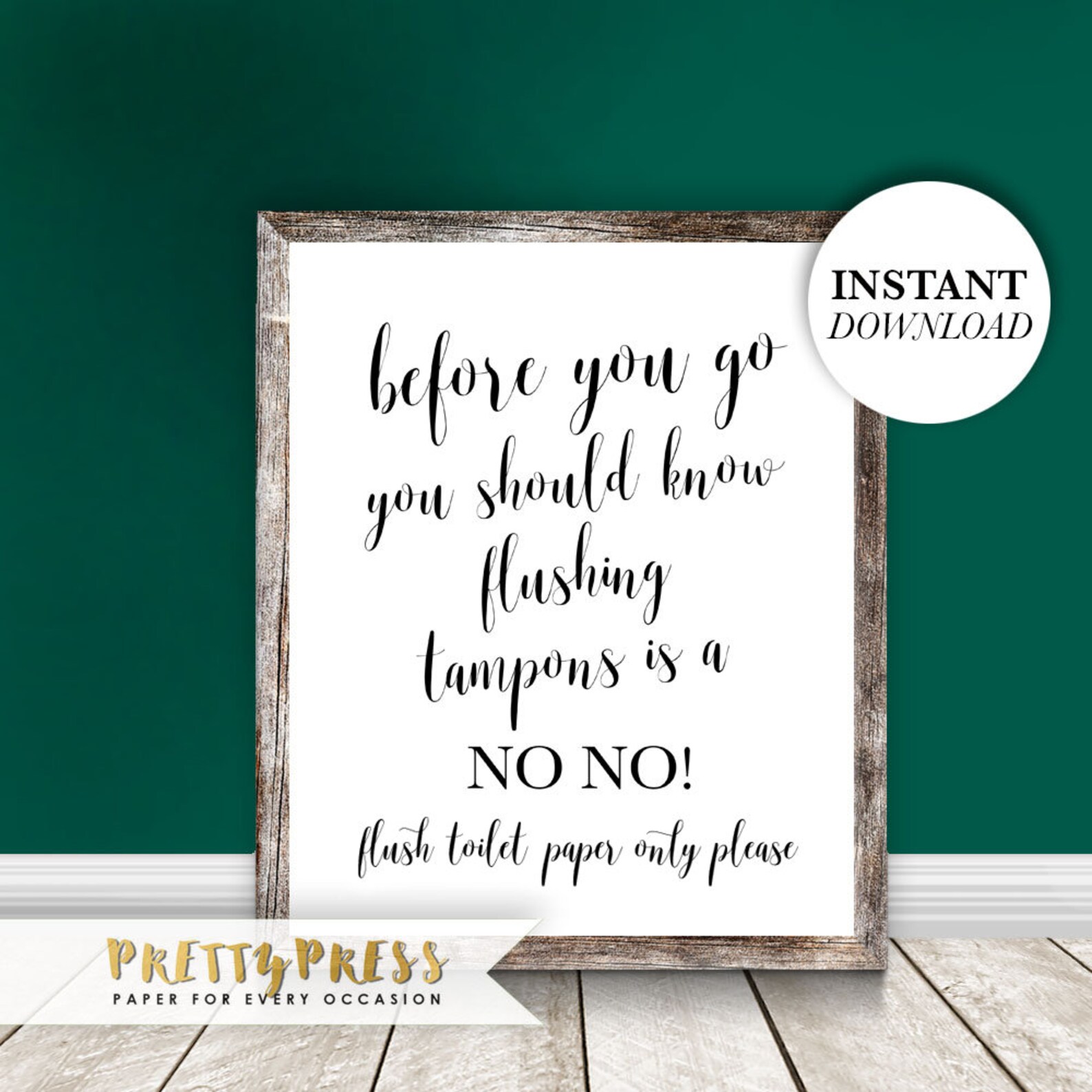Please Flush Sign Funny Bathroom Printable Sign Bathroom - Etsy