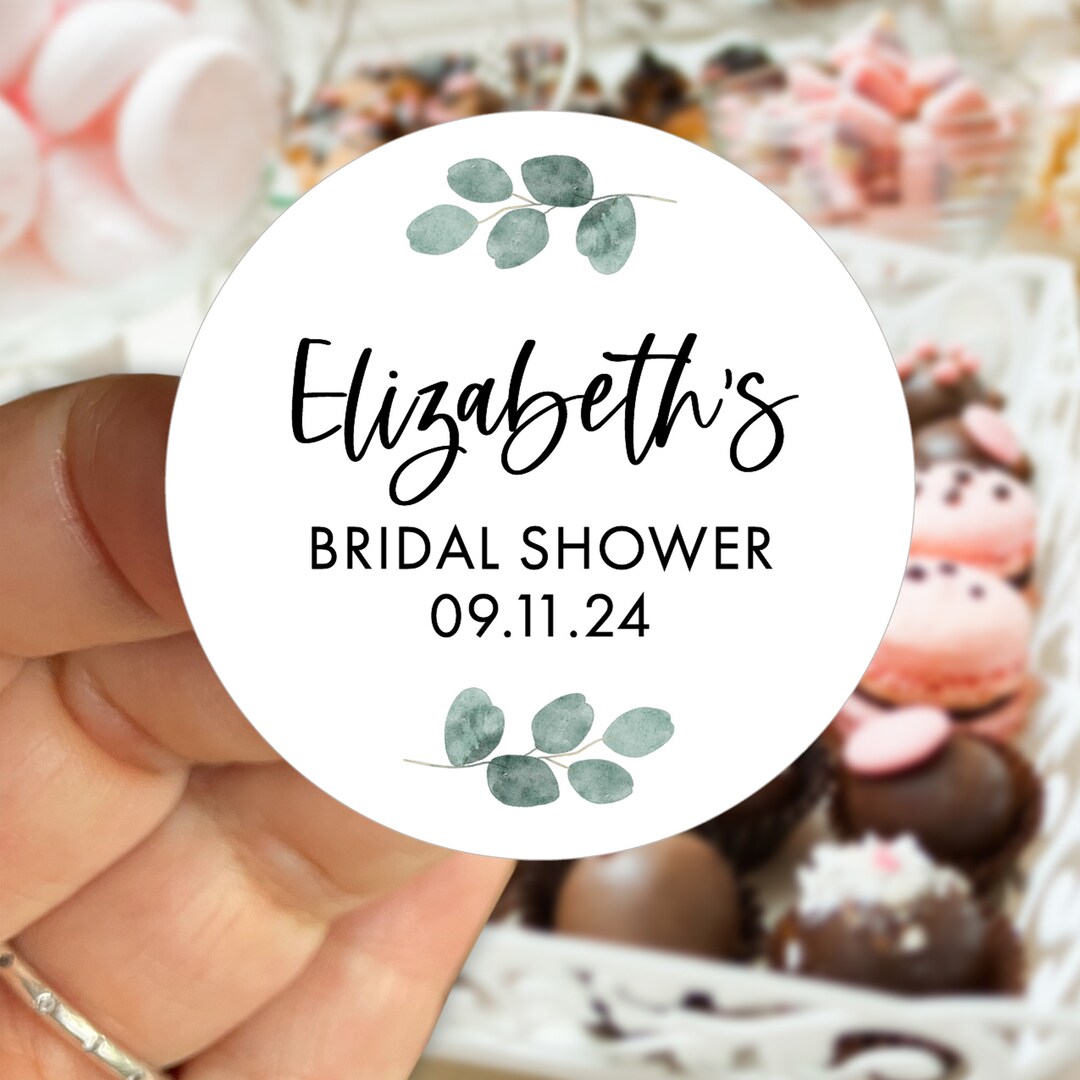 Floral Bridal Shower, Bridal Shower Favor Label, Bridal Shower Stickers ...
