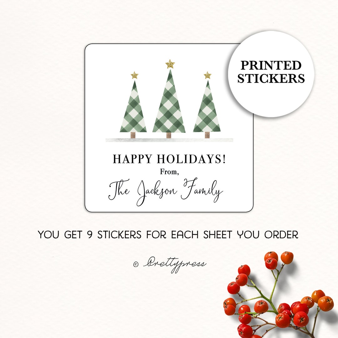 HOLIDAY GIFT STICKERS Gift Tags Christmas Stickers - Etsy