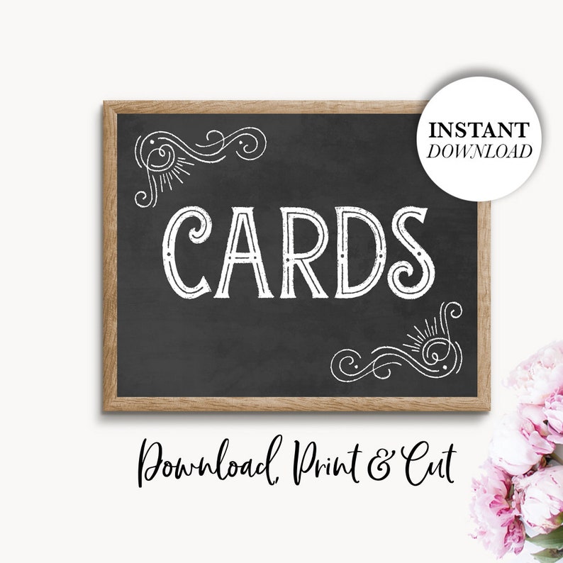 Cards Sign Printable Chalkboard Graduation Sign Wedding - Etsy