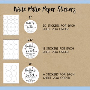 Babies Are Sweet, Baby Shower Favor Stickers, Baby Girl, Boy or Gender ...