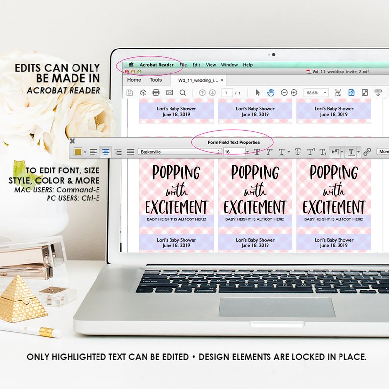 Popping With Excitement Tags EDITABLE Popcorn Favor Tag Baby - Etsy