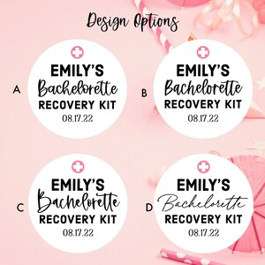 Bachelorette Recovery Kit, Custom Recovery Kit Stickers, Party Labels ...