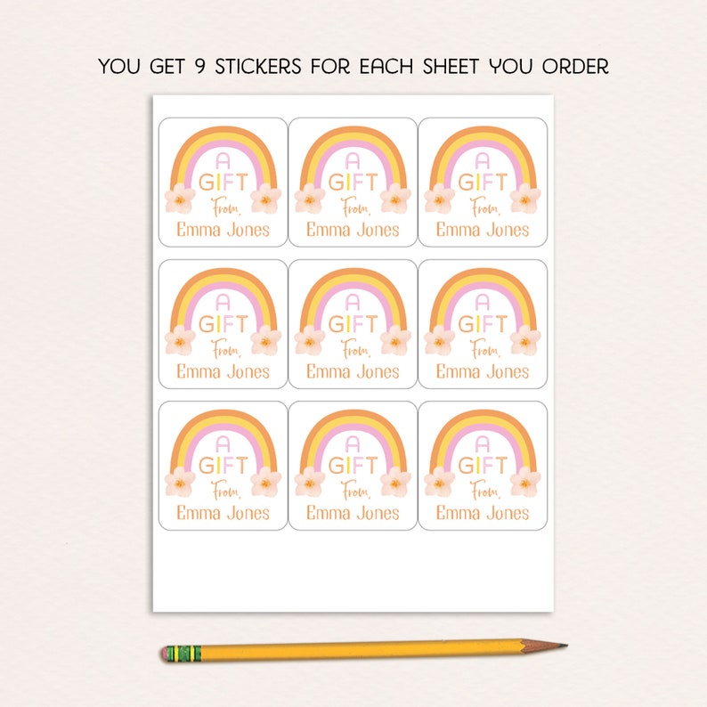 Personalized Birthday Stickers Flower Birthday Stickers Kids - Etsy