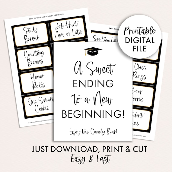 Graduation Candy Bar Signs Graduation Party Decor Grad Candy - Etsy