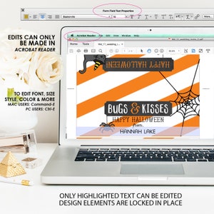 Halloween Treat Bag Toppers, Treat Bag Toppers, Bugs and Kisses Topper ...