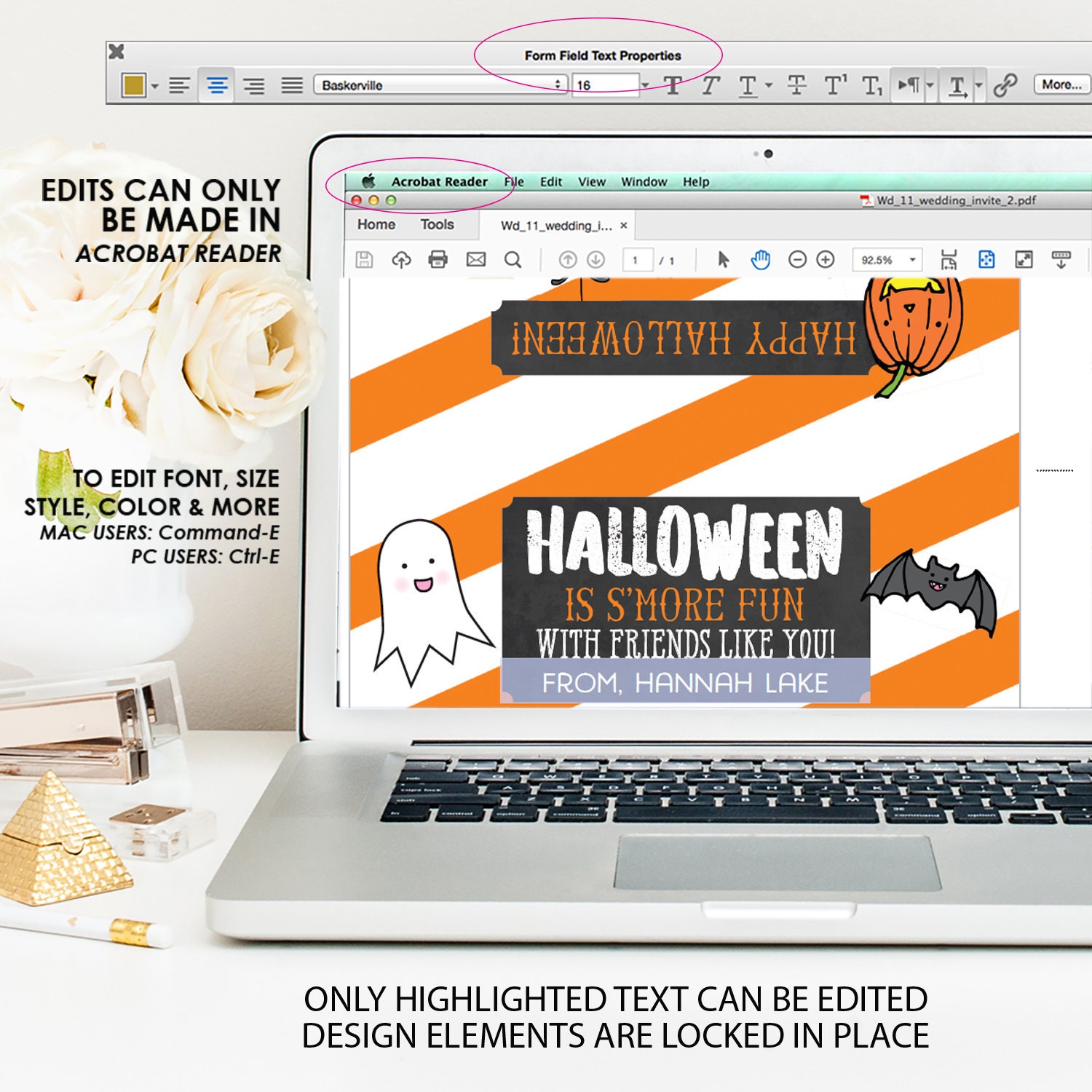 PRINTABLE Halloween Favor Tag Editable Treat Bag Toppers | Etsy