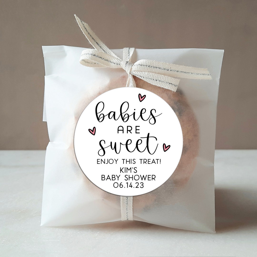 Babies Are Sweet, Baby Shower Favor Stickers, Baby Girl, Boy or Gender ...