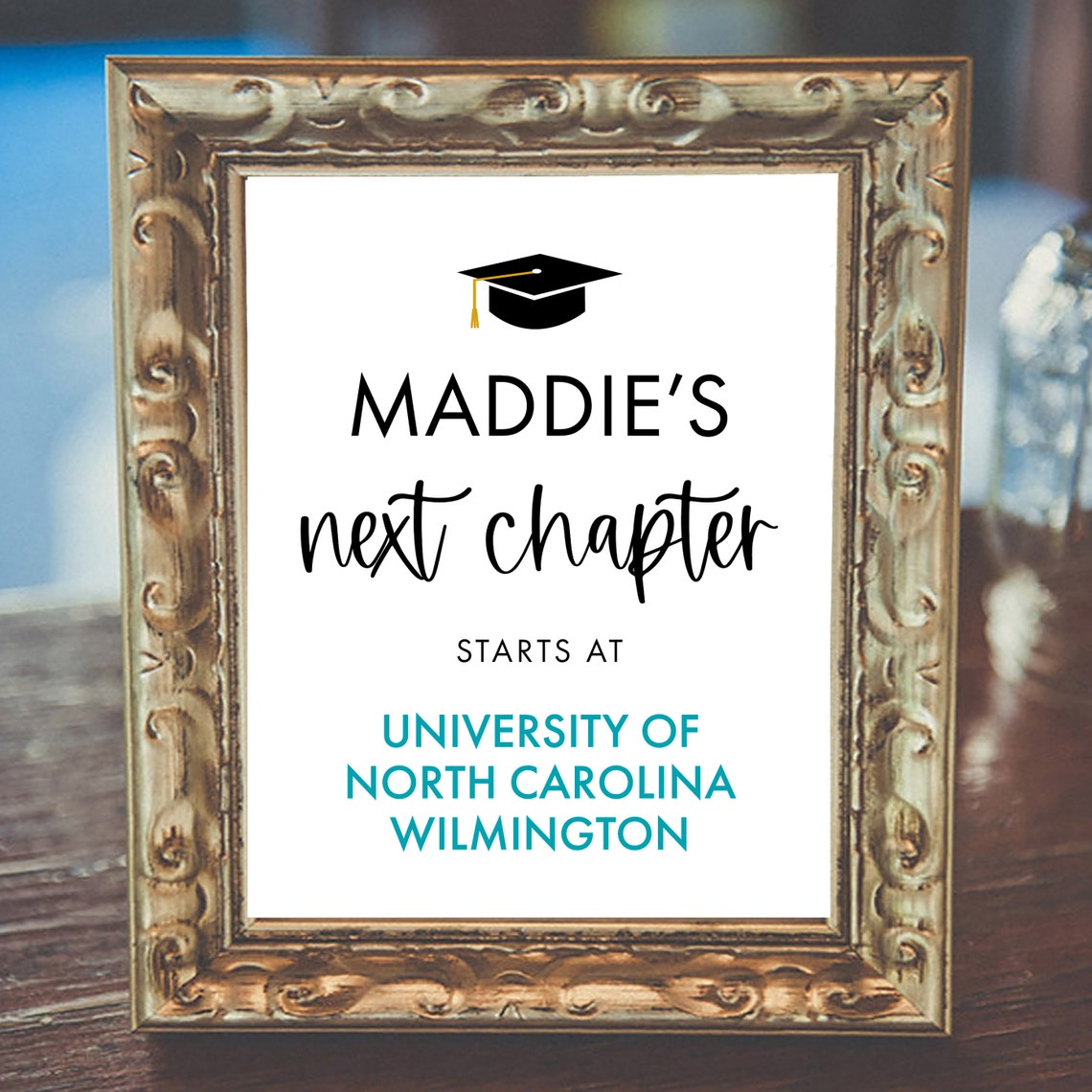 Editable Graduation Sign MY Next Chapter Starts At | Etsy