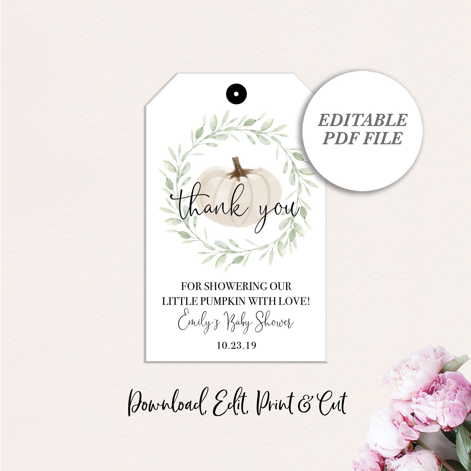 Little Pumpkin Favor Tags Printable Little Pumpkin Favor - Etsy