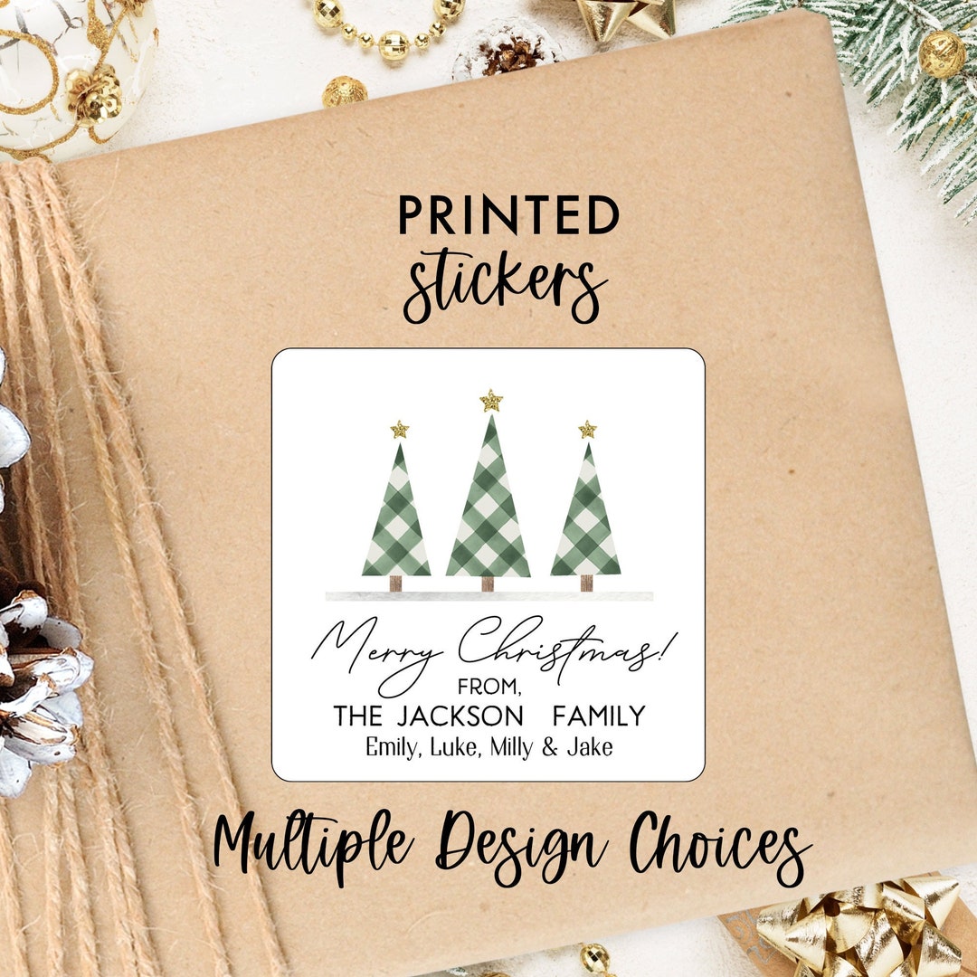 HOLIDAY GIFT STICKERS, Gift Tags, Christmas Stickers, Personalized ...