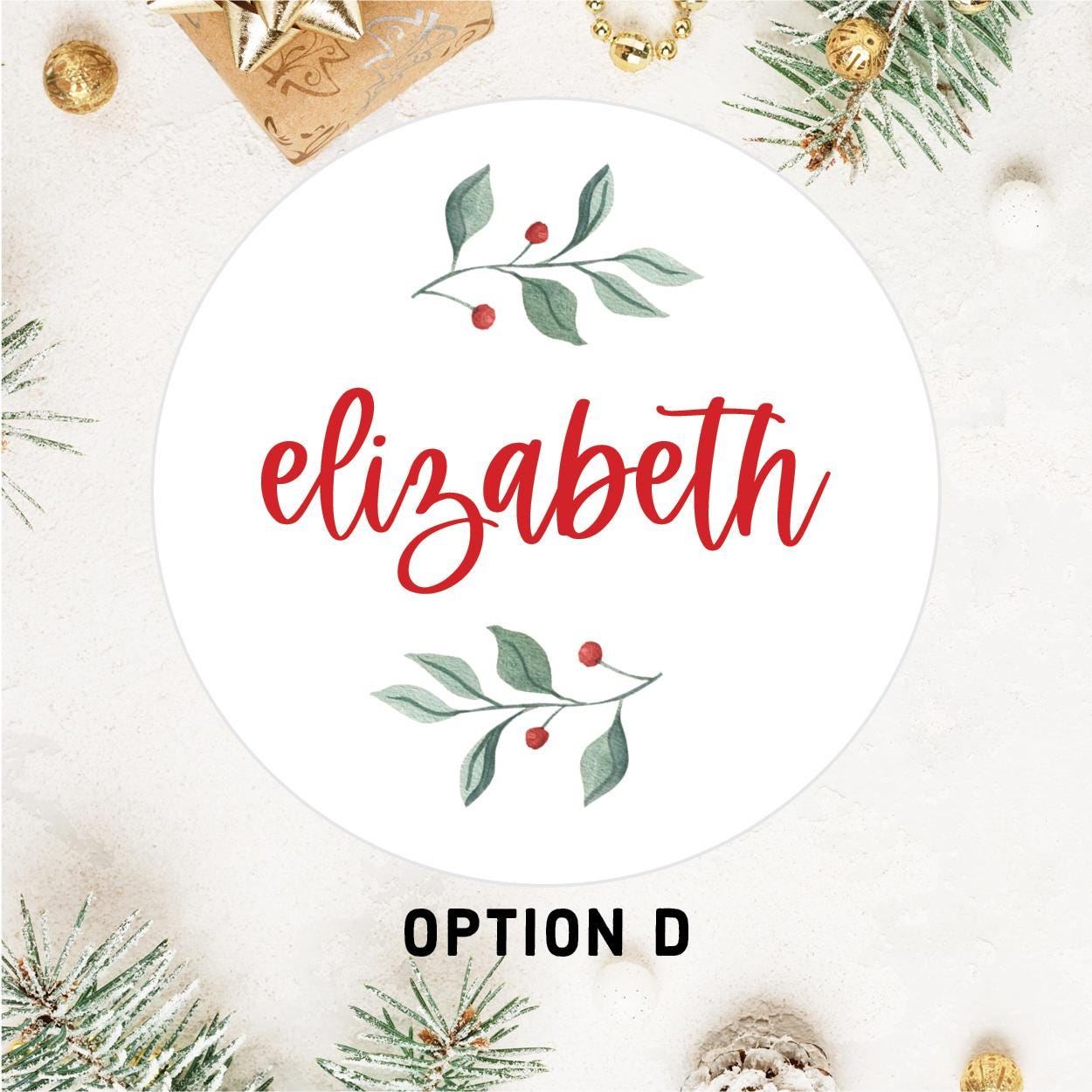 Christmas Name Stickers, Christmas Gift Stickers, Christmas Name Labels ...