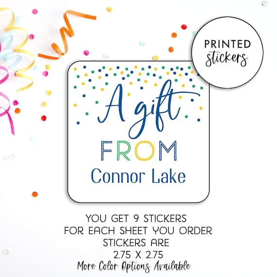 Boys Gift Tags Kids Gift Labels Printed Birthday Stickers - Etsy