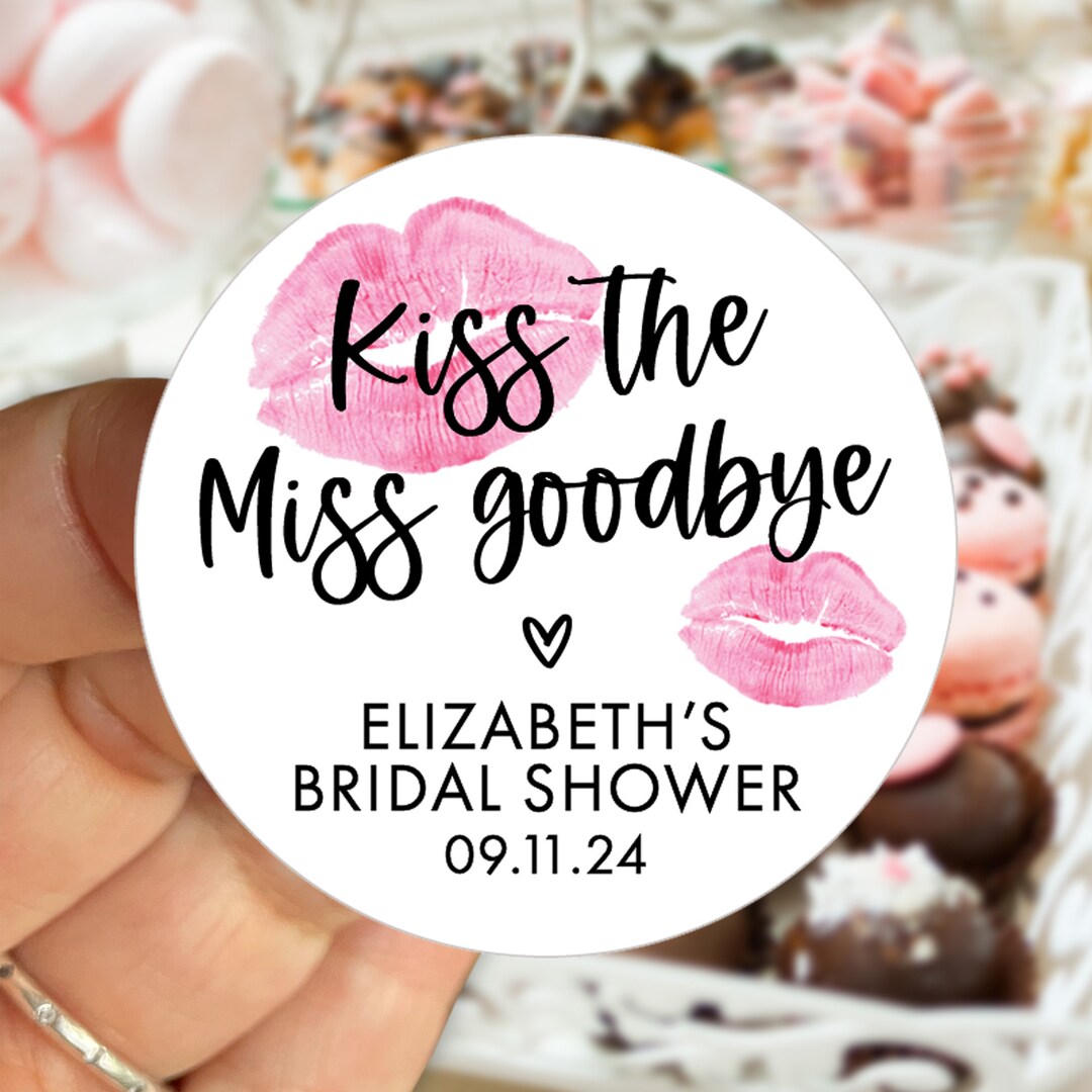 Bridal Shower Favors, Kiss the Miss Goodbye, Chocolate Candy Kiss ...