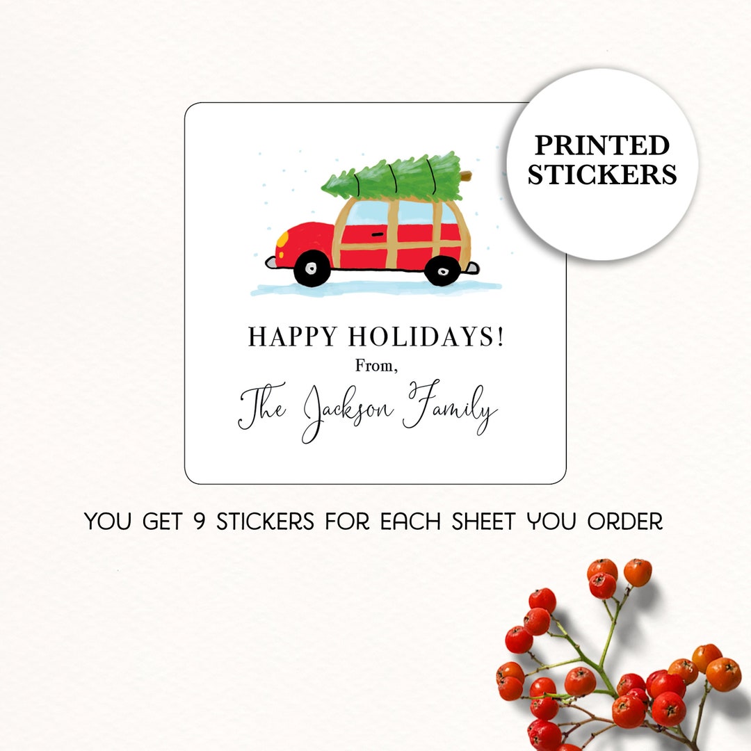 Holiday Labels Gift Tags Christmas Stickers Personalized - Etsy