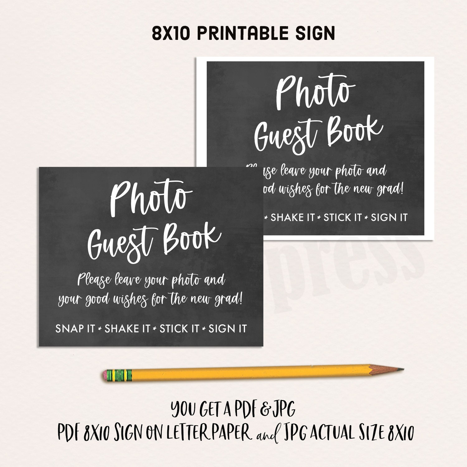 Graduation Party Guest Sign, Graduation Photo Guest Book SIGN ...