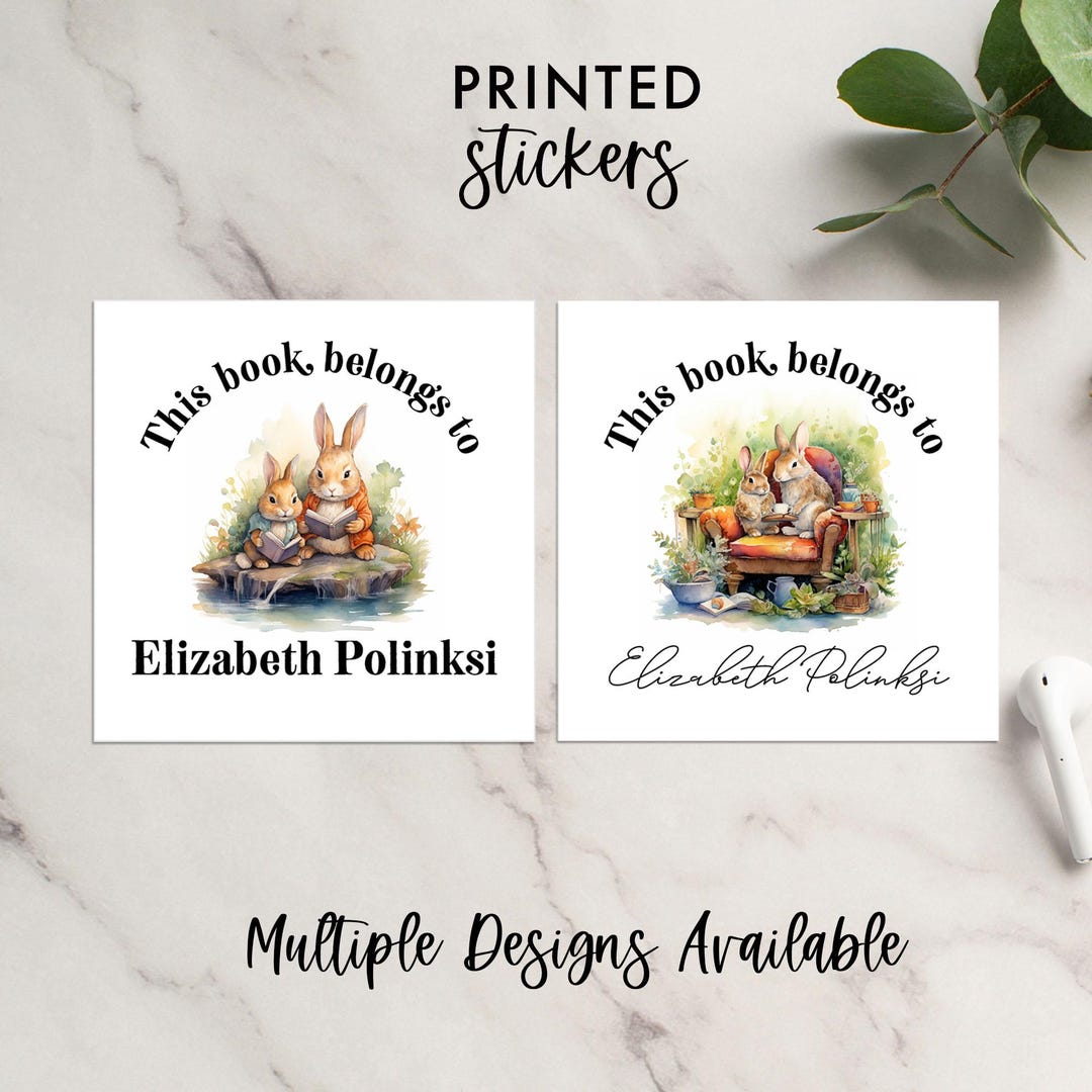 Book Labels for Kids, Personalized Book Label, Custom Label for Book ...