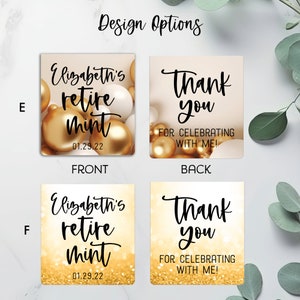 Retirement Favors, Mint Favor Labels, Mint Favor Labels, Retirement ...
