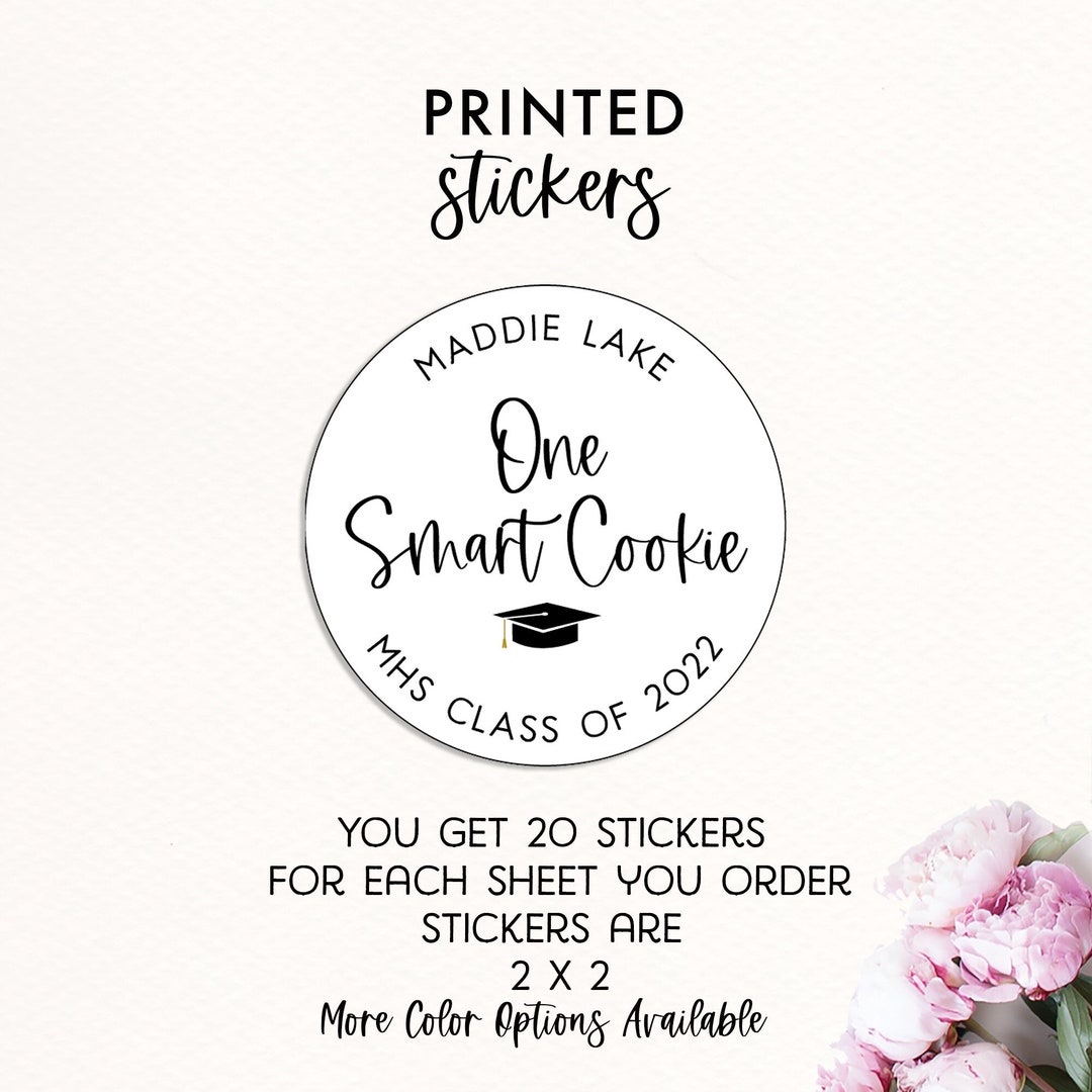Graduation Cookie Favors Graduation Stickers One Smart - Etsy