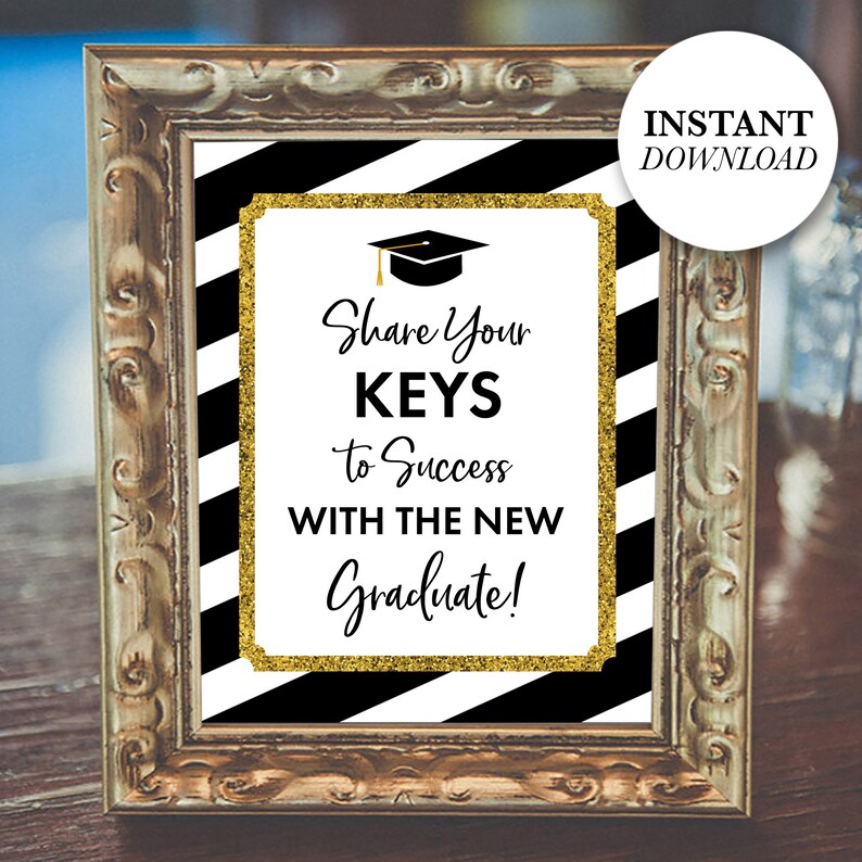 Keys to Success Graduation Party Decor Keys to Success Sign - Etsy