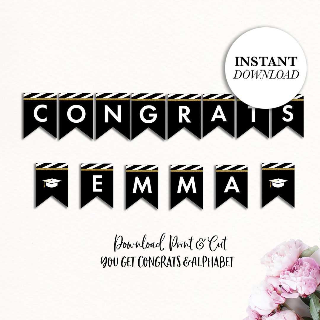 Graduation Banner 2022, Class of 2022, PRINTABLE Graduation Party ...