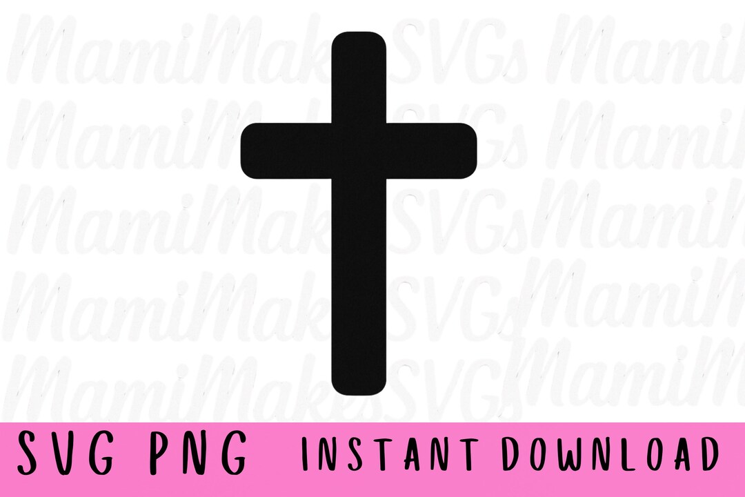 Rounded Cross SVG PNG – Christian Faith Cut File – Smooth Edged Cross ...