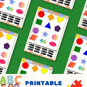Fun and Educational Children's Printable Worksheet Shapes and Colors ...