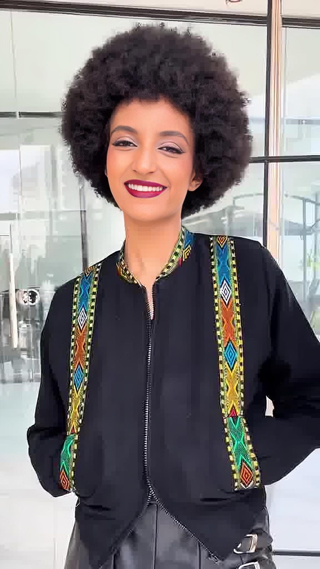 Black Habesha Zip-up Jacket – Ethiopian Telet Trim, Unisex Cotton - Etsy