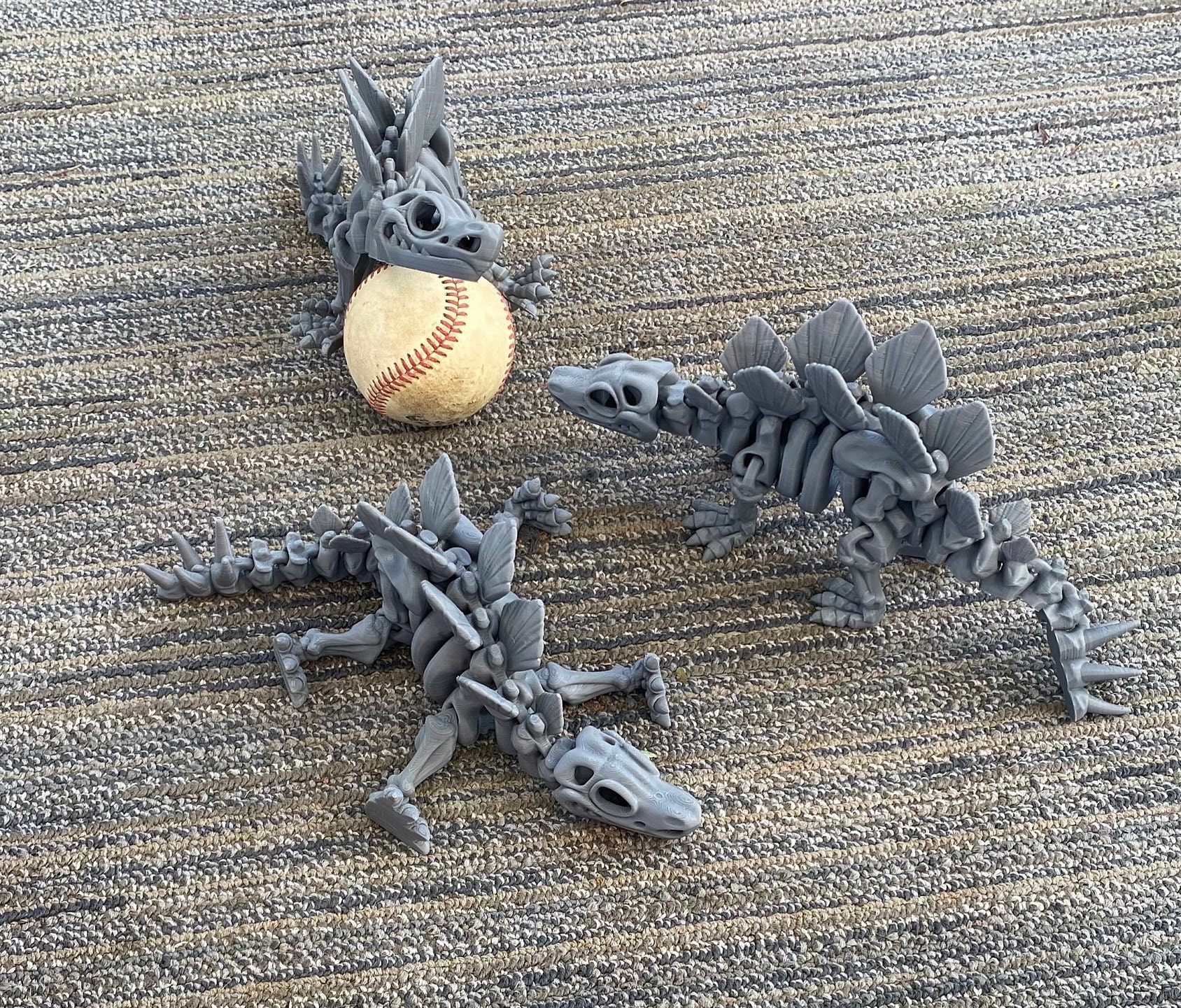 Flexi Factory, 3-3D Flexi Stegosaurus', 3D Dinosaurs, 3D Print ...