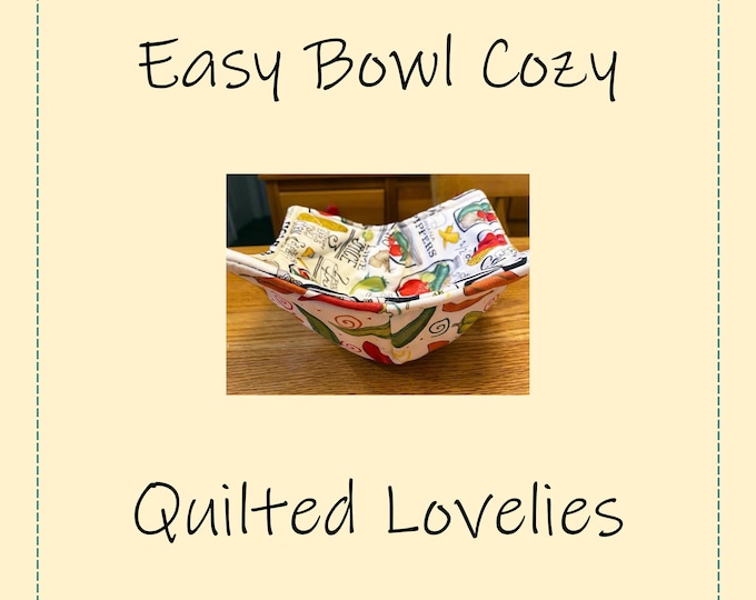 Instant DOWNLOAD, PRINTABLE PDF File Bowl Cozy Detailed Instructions ...