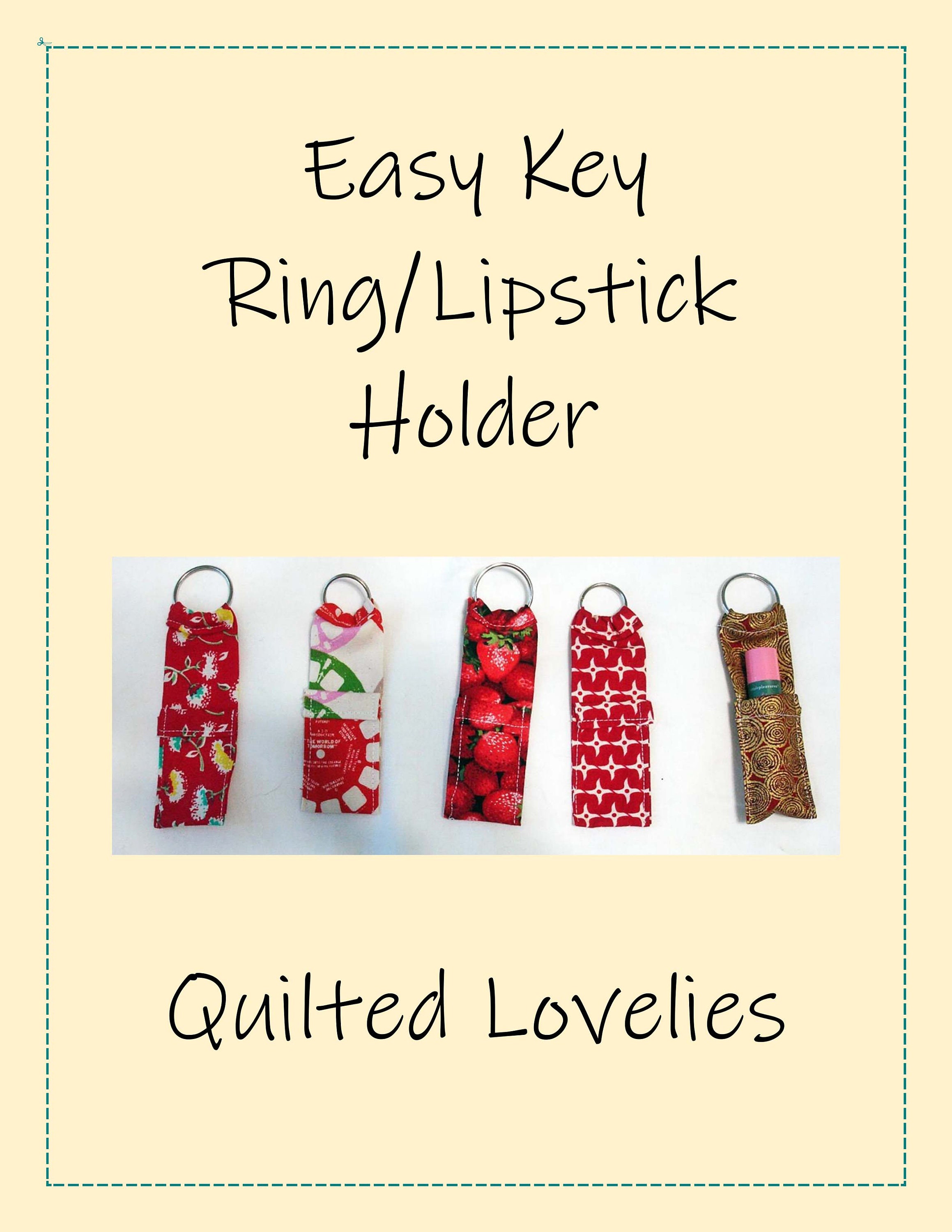 PDF Instant Download File - Make a Key Ring Lipstick Holder - Easy-to ...
