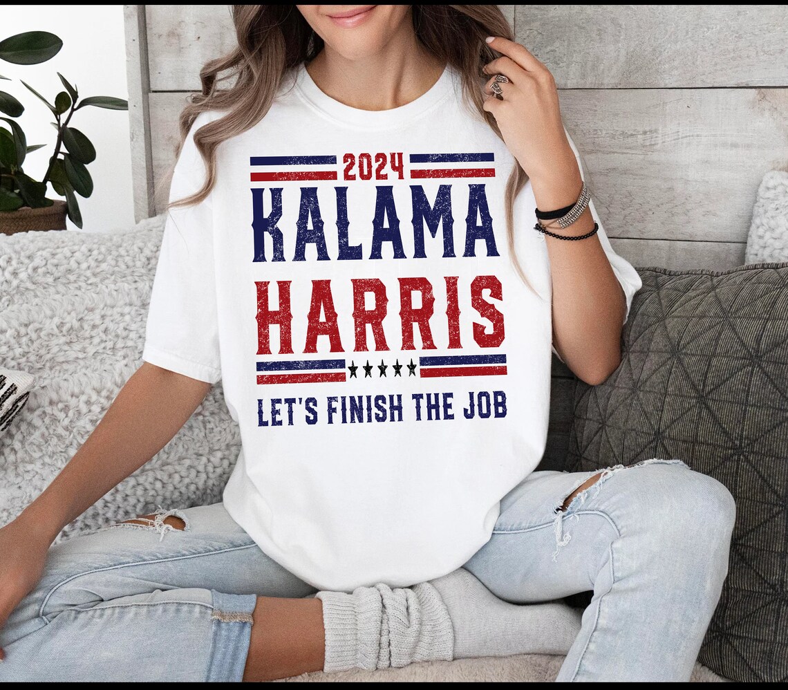 2024 Kamala Harris Let's Finish the Job PNG , Kamala Harris 24 PNG ...