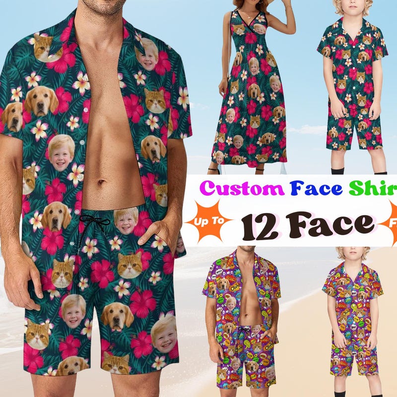 Custom Beach Shorts Set - Etsy