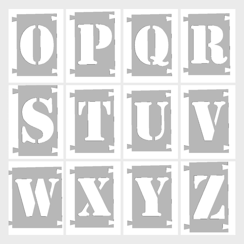 3D Print Stencil Alphabet and Numbers A-Z & 0-9 - Etsy
