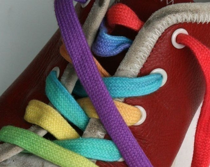 Rainbow Shoe Laces-long - Etsy
