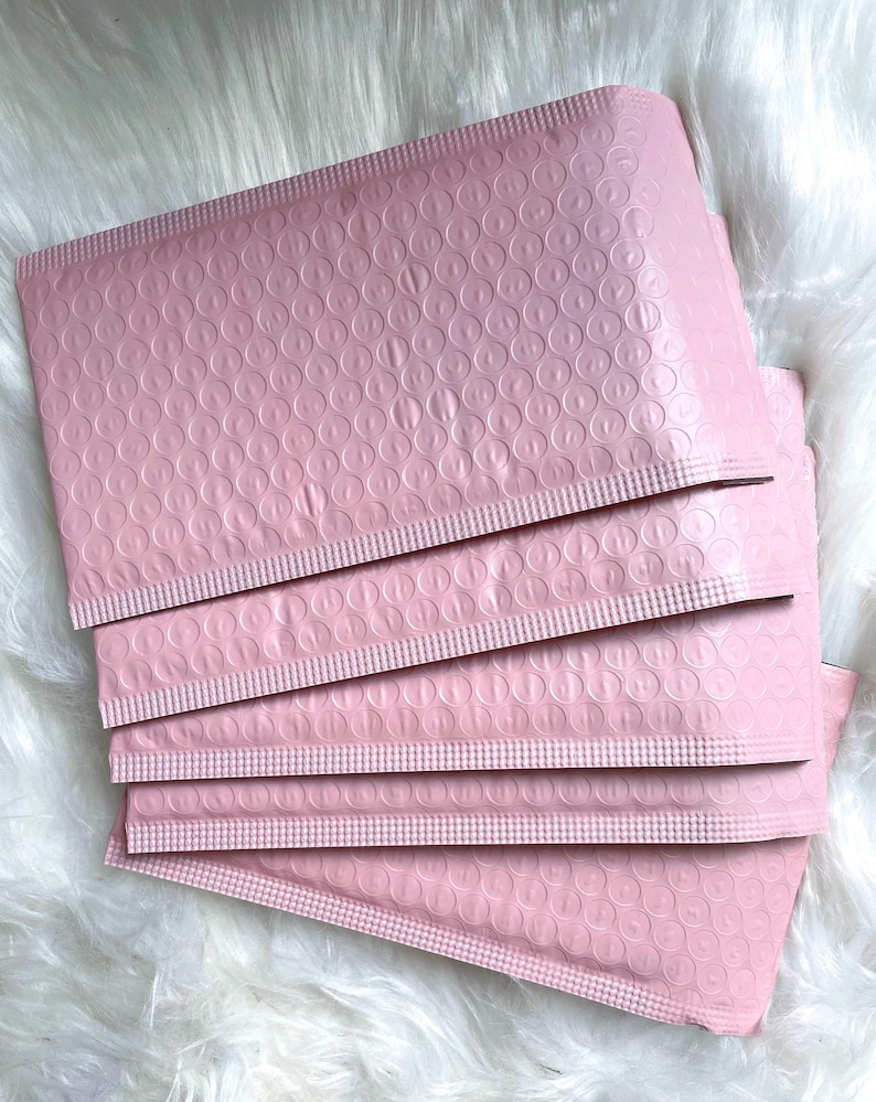 Pink Bubble Mailer Padded Shipping Supplies Branded Shop Mailer Small ...