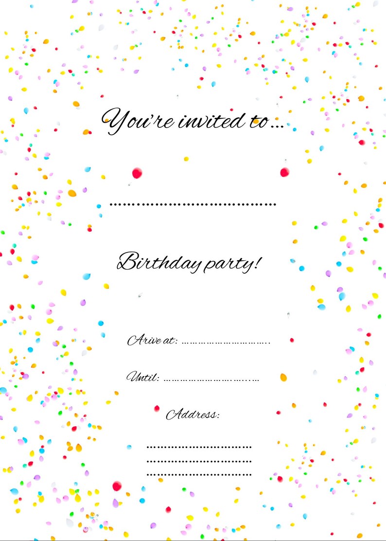 Birthday Invitation Template - Etsy
